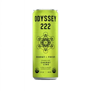Odyssey Elixir Energy and Focus Sparkling Mushroom Drink, 222mg Cherry ...