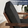BELLEZE Mid Century Accent Chair, Retro Wooden Frame Denim Arm Chairs ...