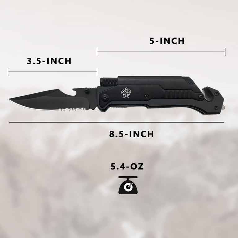 Tactical Folding Knife With Glass Breaker