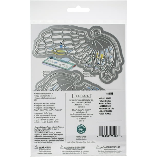 Sizzix Thinlits Die Set 2PK Angel Wings by Lisa Jones - Walmart.com