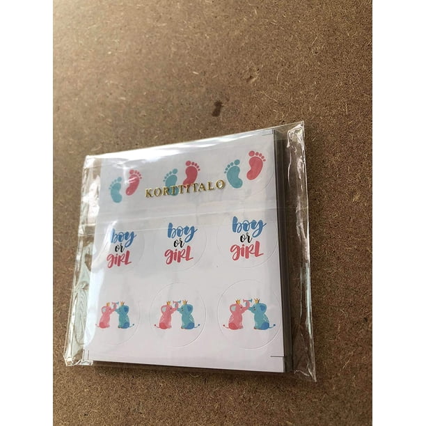 Gender Reveal Party Decorations, Chocolate Drop Labels Stickers, Gender ...