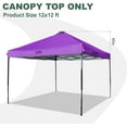 12x12 Canopy Replacement Top with Air Vent Silver Coated for Straight ...