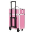 Ktaxon Pro Portable 3 in 1 Rolling Makeup Case with Locks, Aluminum ...