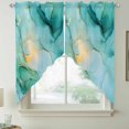 Abstract Marble Texture Swag Curtain Valance for Window 2 Panels Gold ...