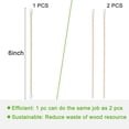 200 6-inch long cotton swabs, double round head, sturdy bamboo stick ...
