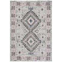 SAFAVIEH Courtyard Davin Geometric Indoor/Outdoor Area Rug, Light Grey ...