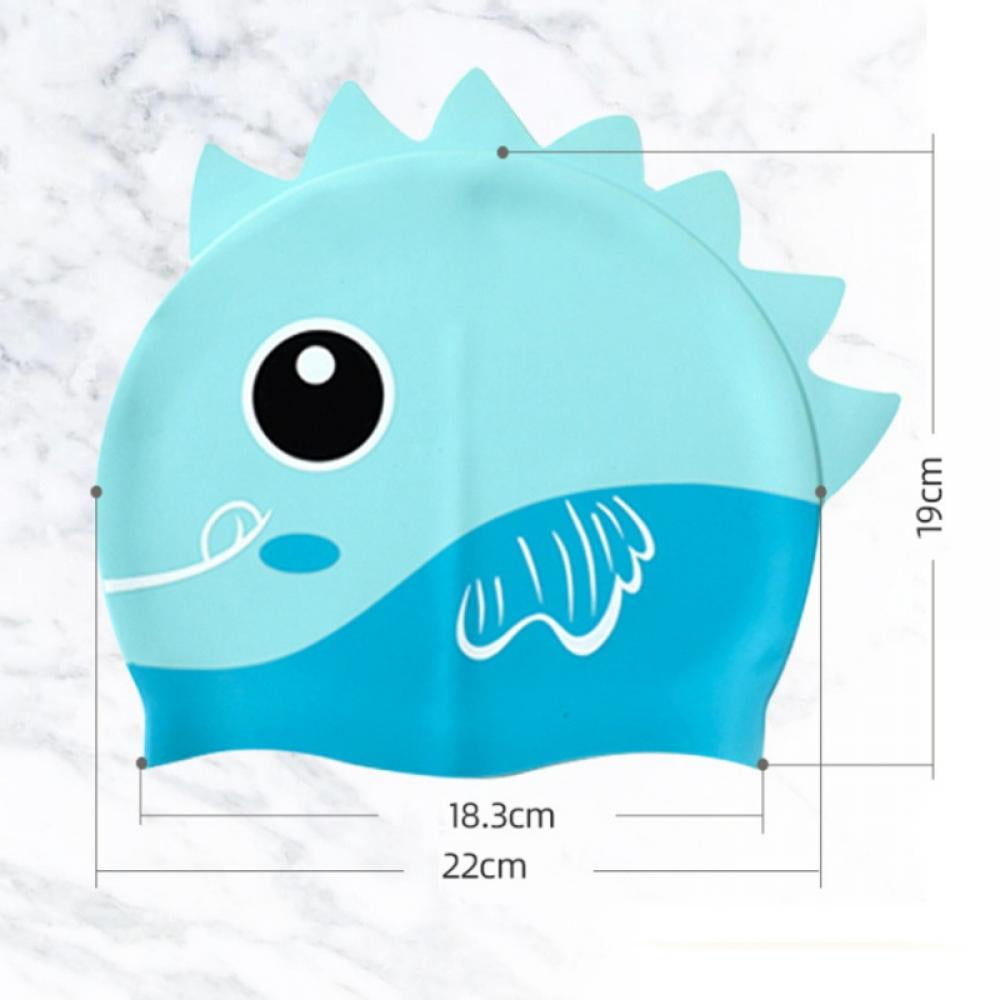 Dragonus Kids Silicone Swim Caps for Girls and Boys with Fun Animal ...