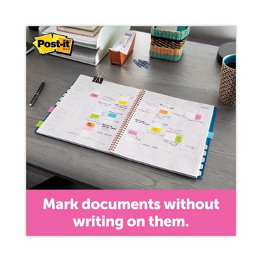 2PK Post-it Standard Page Flags in Dispenser, Blue, 50 Flags/Dispenser ...