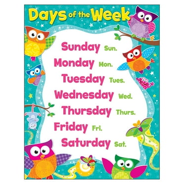 World of Eric Carle Days of the Week Chart - Walmart.com
