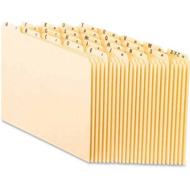 Pendaflex Manila Alphabetical File Guides - Walmart.com