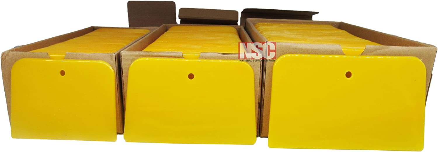 Reusable Plastic Auto Body Filler Yellow Spreaders - Sizes 4"; 5"; 6 ...