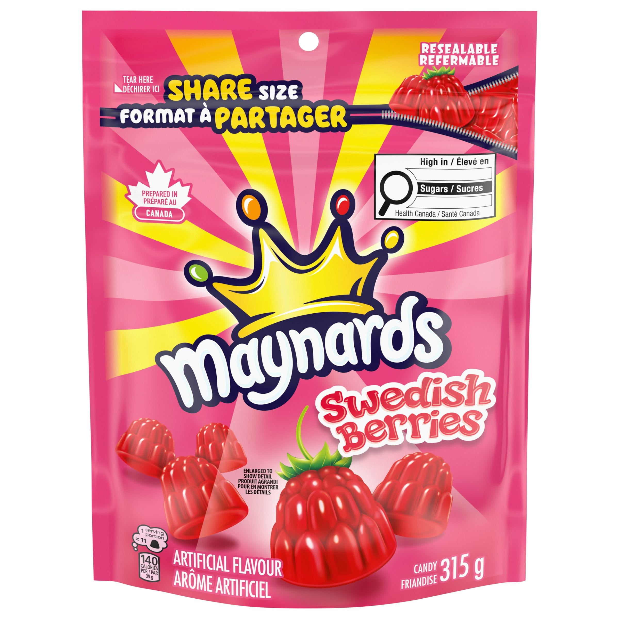 Maynards, Swedish Berries Candy, Gummy Candy, Sharing Size - Walmart.ca