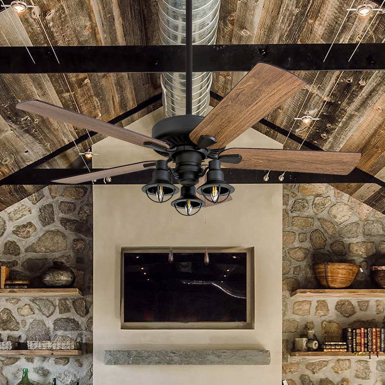 Western Style Ceiling Fan With Lights | Shelly Lighting