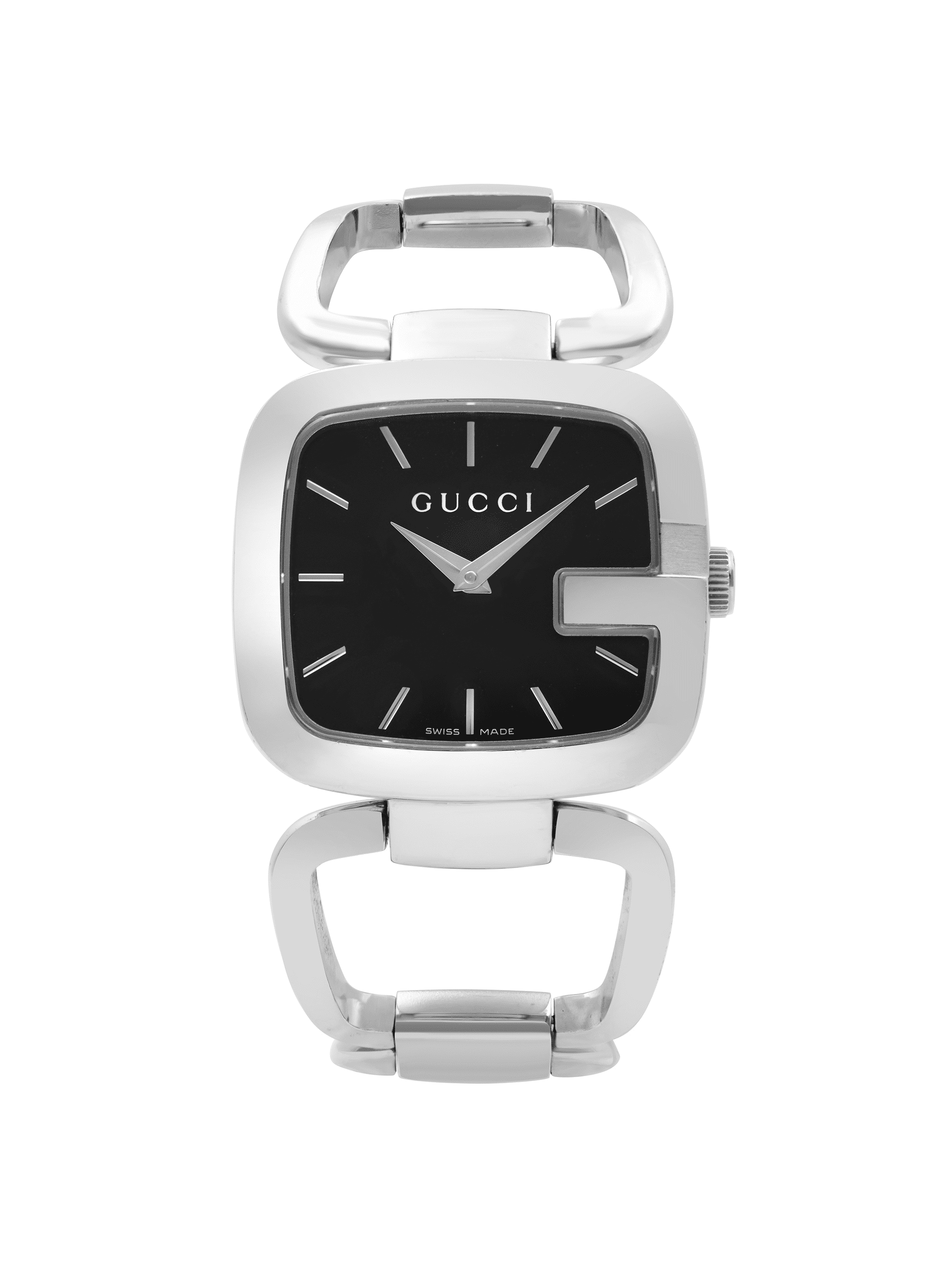 Gucci G-Gucci 125 Rectangle Steel Black Dial Quartz Ladies Watch ...
