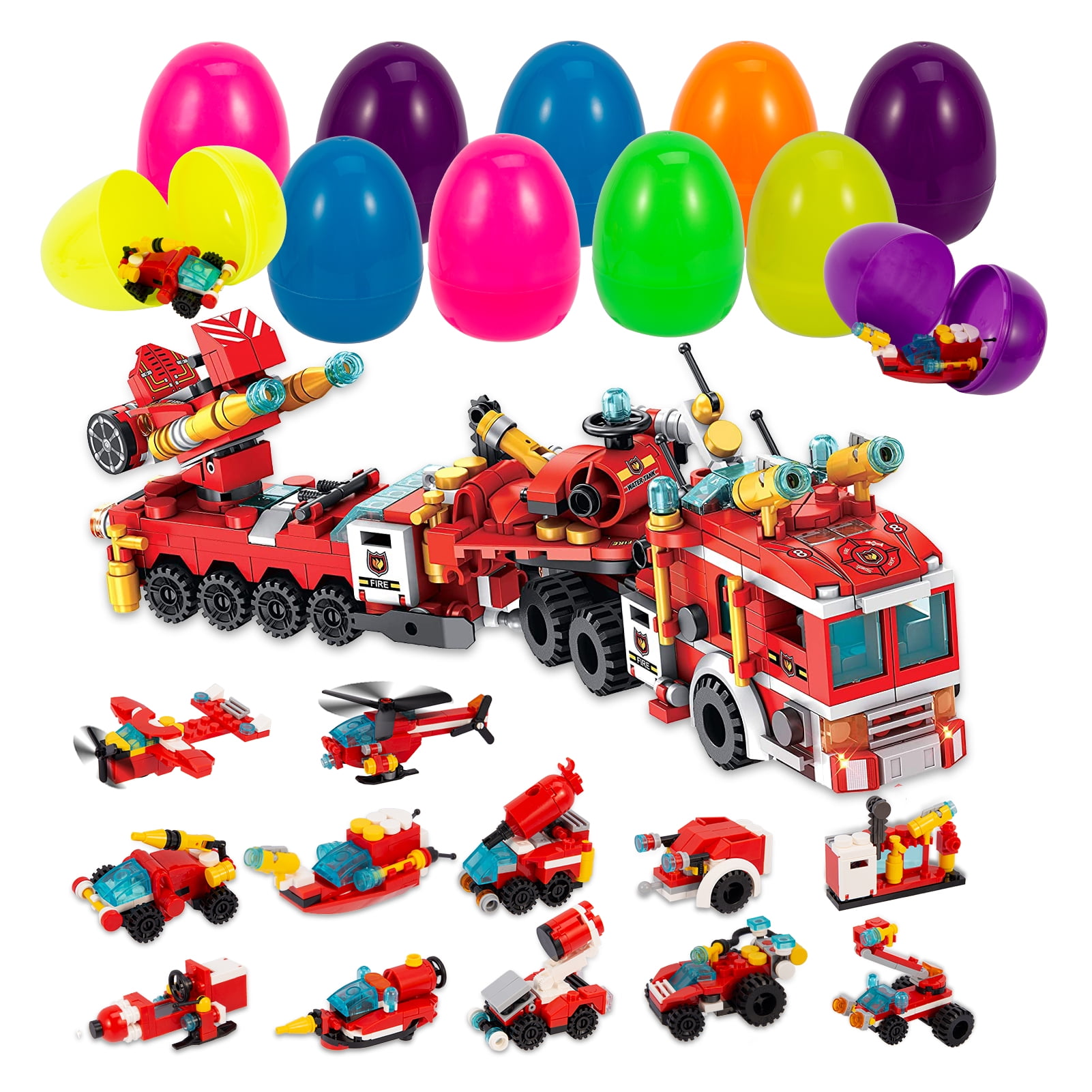 Fashionwu City Fire Brigade Building Blocks for Kids 557 pcs, combine ...
