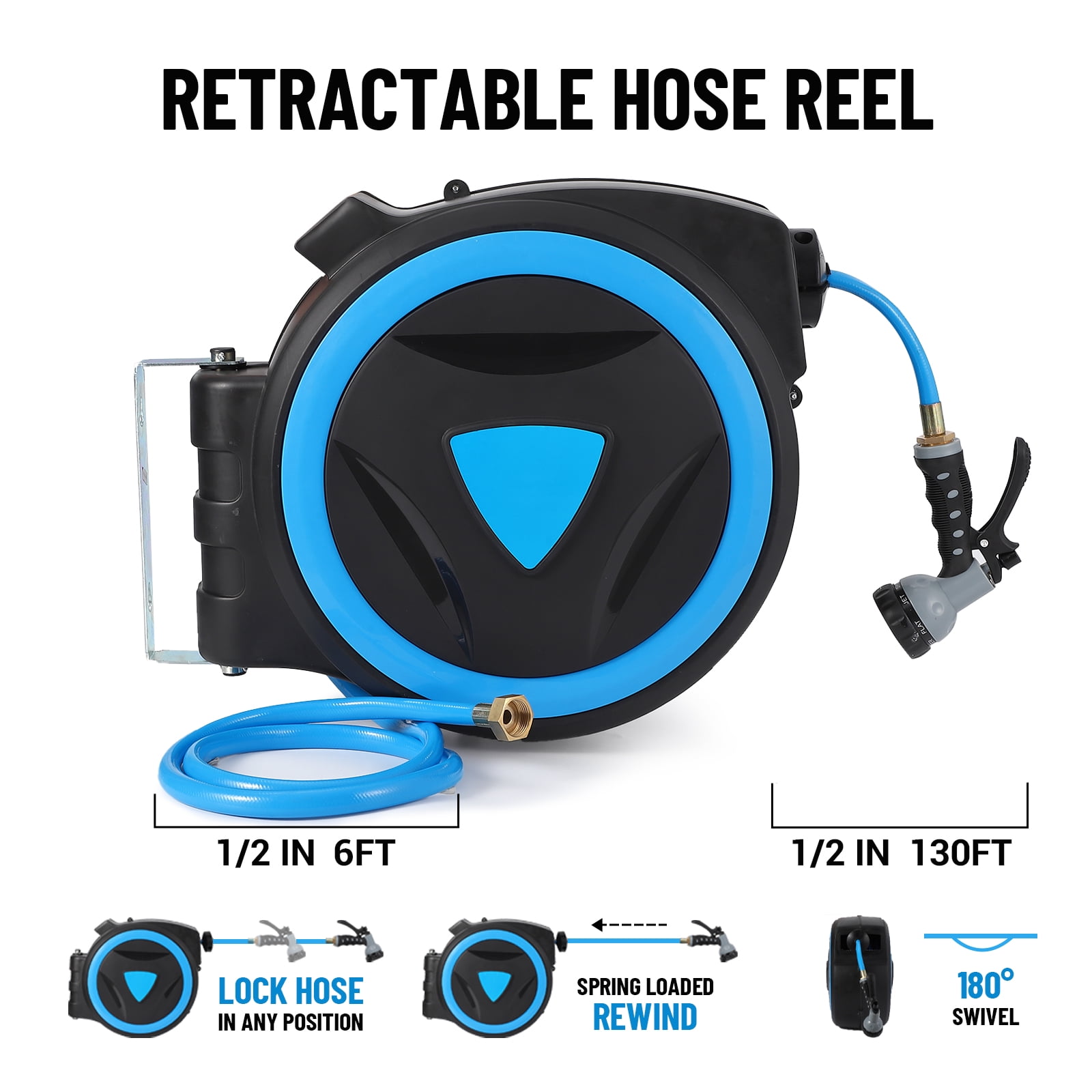 Click here for Tropow Retractable Garden Hose Reel - 9-Function B... prices