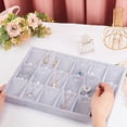 1Pc 18-Slot Velvet Pendant Necklace Displays with Wood Cuboid Silver ...