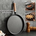 3Pcs Heavy-Duty Cast Iron Skillet Set, 8.5"/9.5"/10.7" Pre-Seasoned Non ...
