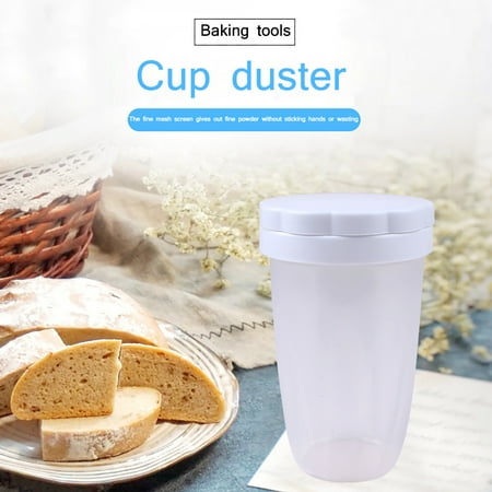 Flour Powder Cans Manual Powdered Sugar Sieve Plastic Flour Mesh Bottle ...