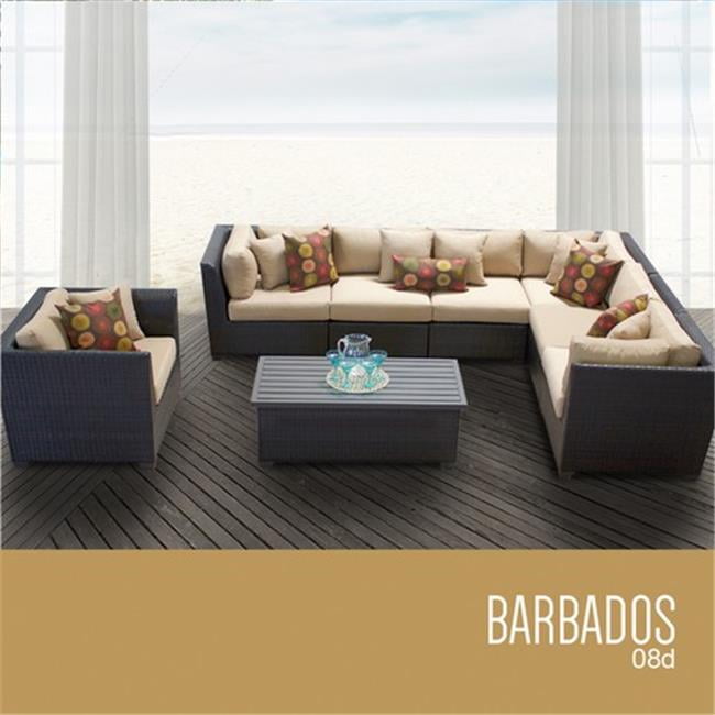 TKC Barbados 8 Piece Outdoor Wicker Patio Furniture Set - Walmart.com