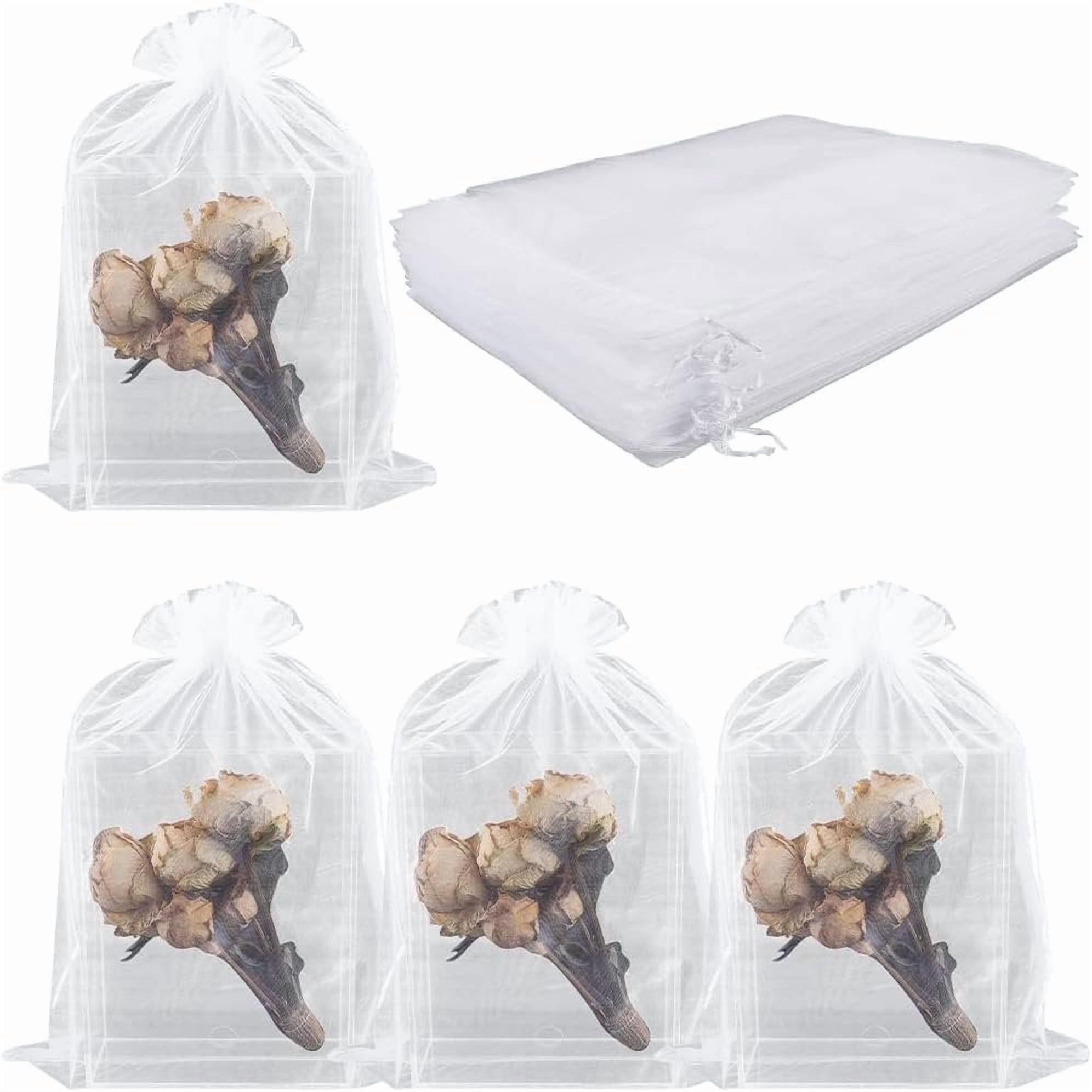 Click here for Bamboohart 30pcs Sheer Organza Bags White Drawstri... prices