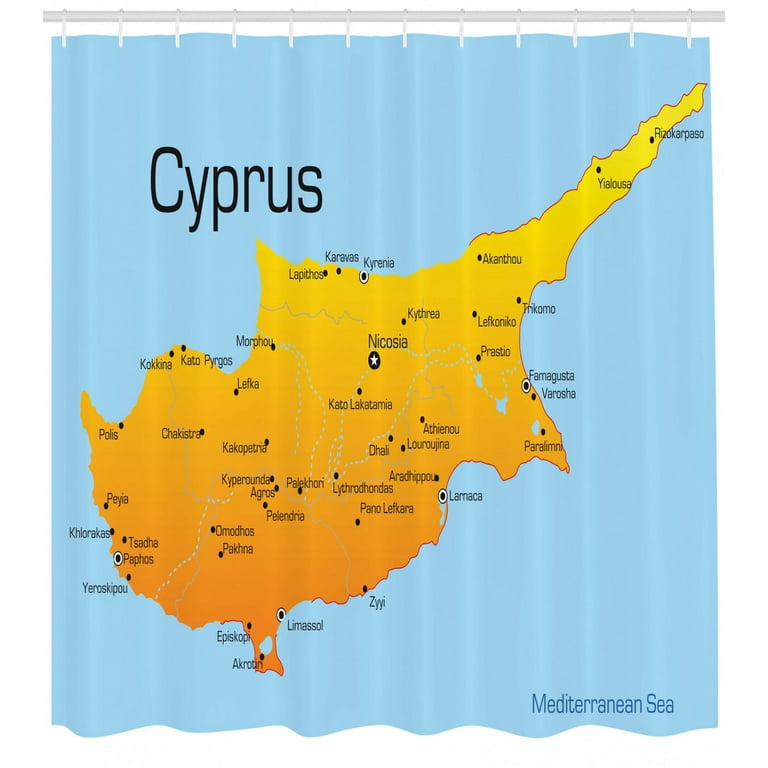 Map Of Cyprus Island