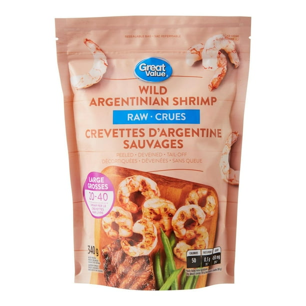 Great Value Wild Argentinian Large Raw Shrimp - Walmart.ca