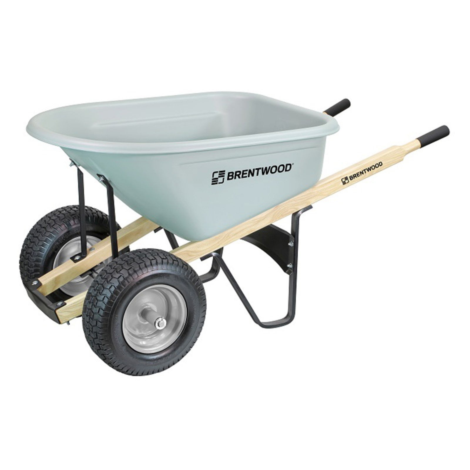 Brentwood 6 Cube HDPE Double Wheel Moss Wheelbarrow - Walmart.com