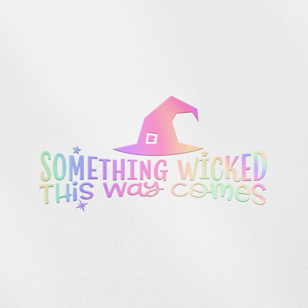 Transparent Decal Stickers Of Something Wicked This Way Comes (Hologram ...
