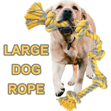 Large Dog Rope Toys for Aggressive Chewers Dog Rope Pet Tug Toy Cotton ...