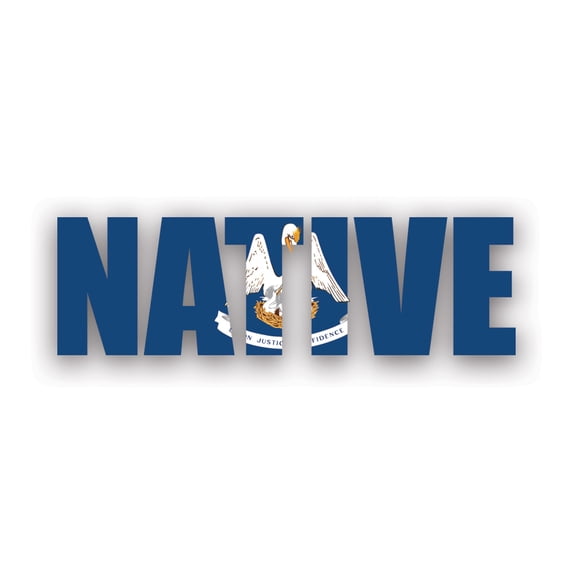 Louisiana Native Sticker Decal - Self Adhesive Vinyl - Weatherproof ...