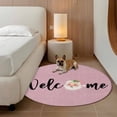 3.3ft Round Rug Pink Christmas Area Rugs for Living Room Bedroom ...
