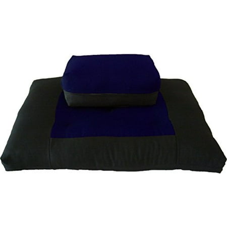 D&D Futon Furniture Black/Navy Zabuton Zafu Set, Yoga, Meditation Seat ...