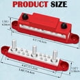Aienxn 250A Power Distribution Block, 12V Bus Bar Marine 5/16" Stud ...