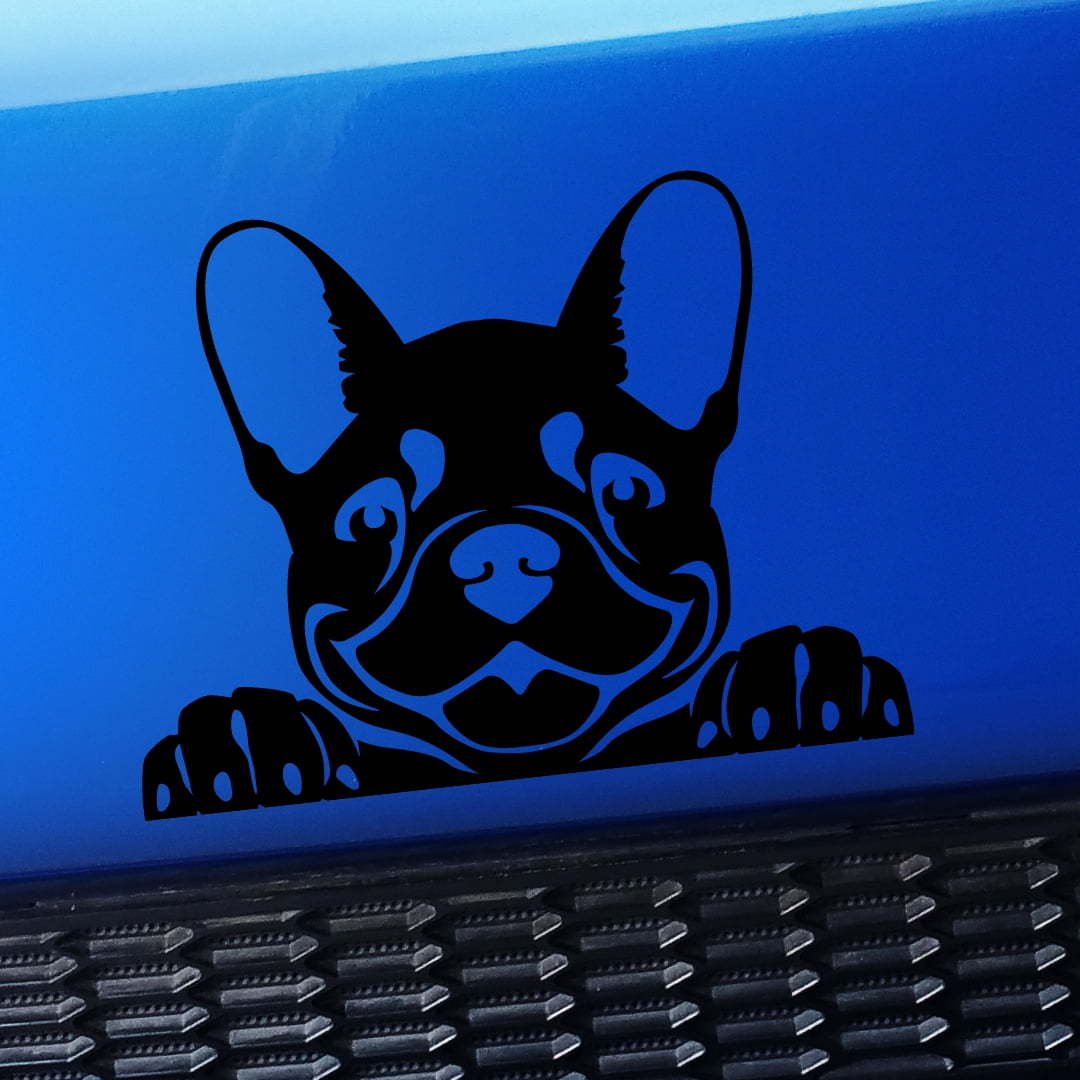 Peeking Frenchy - French Bulldog - Vinyl Car Decal - Choose Color ...