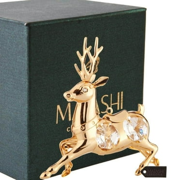 24K Gold Plated Crystal Studded Violin and Bow Ornament by Matashi ...