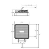 ECCO E92007 Square Flood Beam Work lamp - Walmart.com