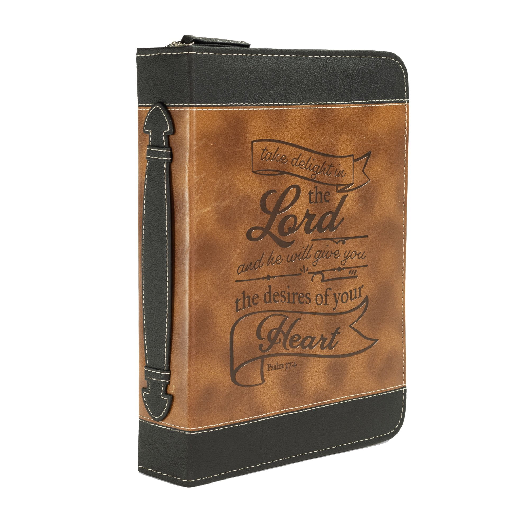 Bible Cover - Brown & Black Take Delight, Psalm 37:4 - Walmart.com