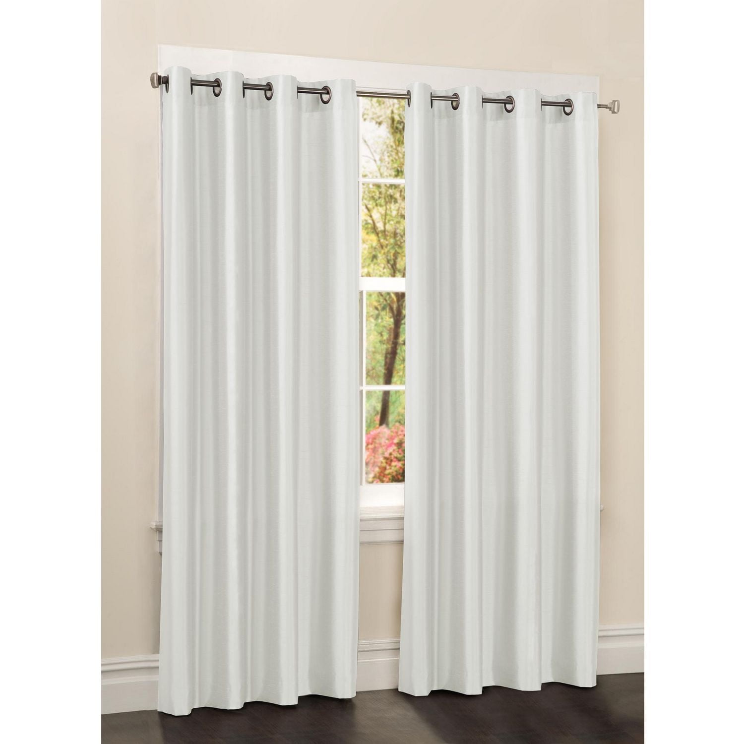 Click here for Mainstays Faux Silk Drapery Grommet Window Curtain... prices