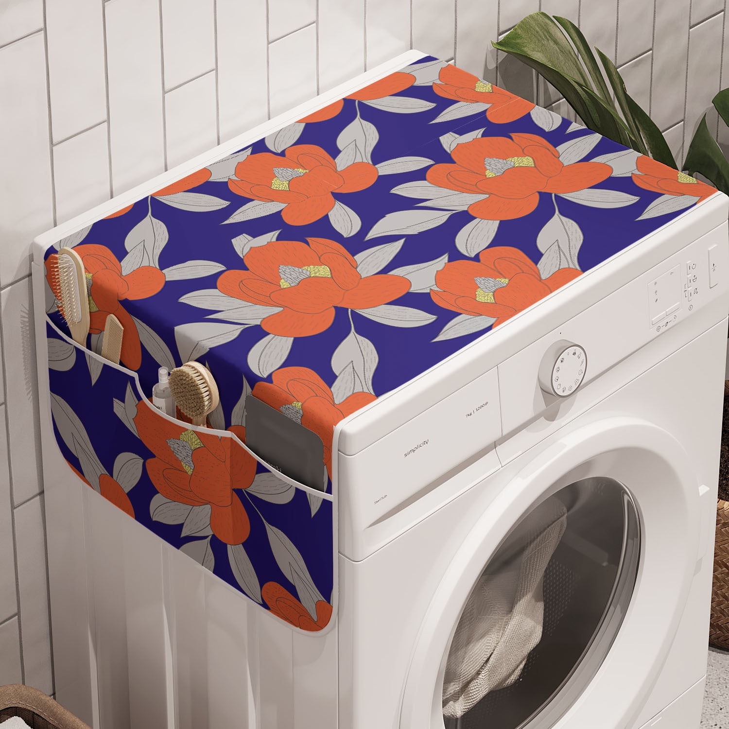 Flower Washing Machine Organizer, Illustration of Floral Themes ...