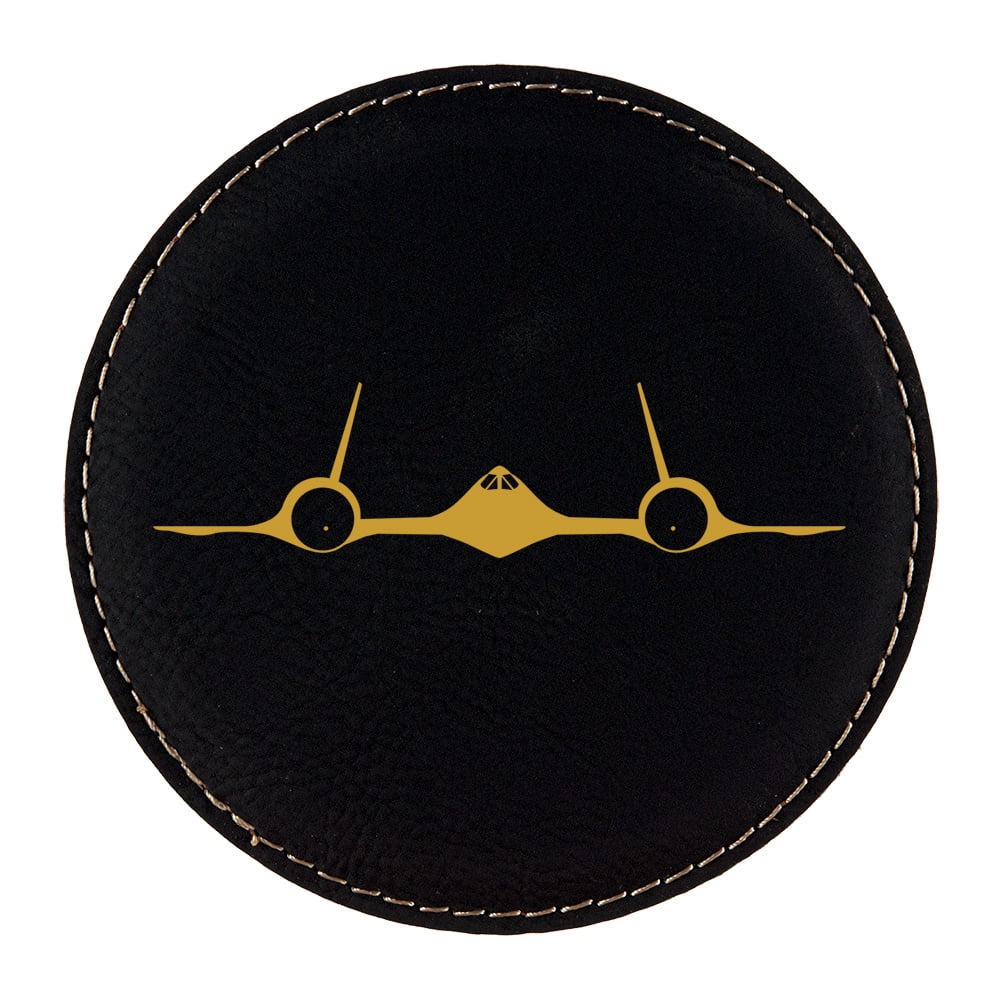 SR-71 Blackbird Coaster Laser Engraved Leatherette - Round Coasters ...