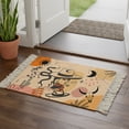 Bathroom Rug 2'x 3', Western Boho Woven Cotton Washable Rug with ...