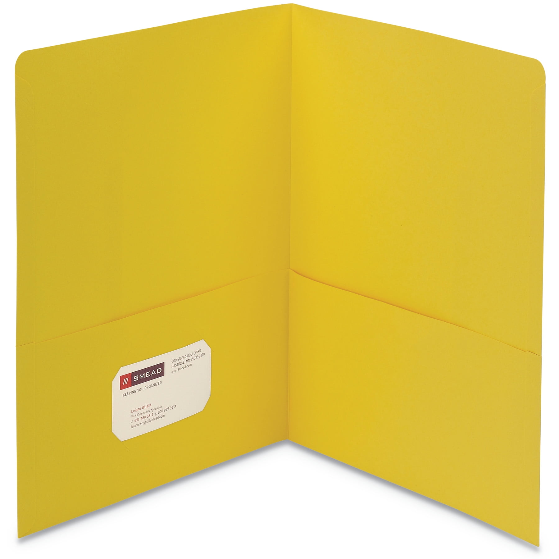 Smead Two-Pocket Folder, Textured Paper, Yellow, 25/Box -SMD87862 ... Smead Two-Pocket Folder, Textured Paper, Yellow, 25/Box -SMD87862 ...