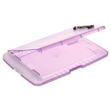 Officemate Slim Clipboard Storage Box, Translucent Purple (83305 ...