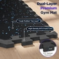 0.4" 24 Sq Ft Rubber Top Gym Flooring for Gym, 6 Tiles High Density EVA ...