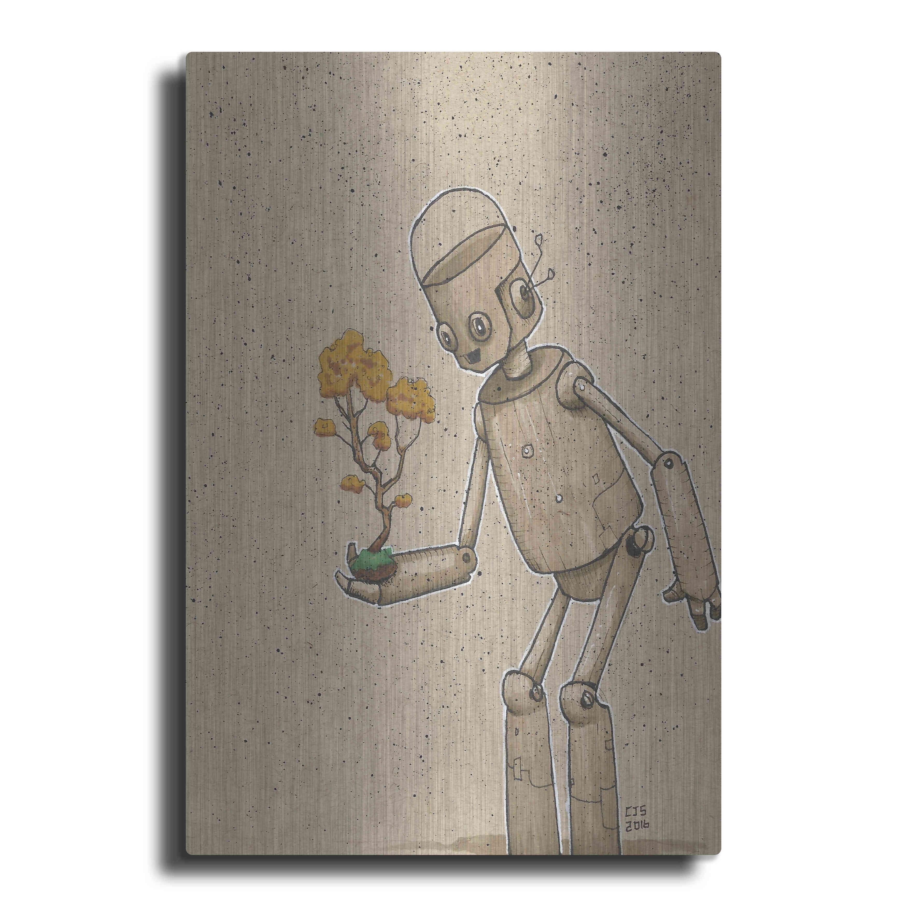 Luxe Metal Art 'Ink Bot Bonsai' by Craig Snodgrass, Metal Wall Art, 16 ...