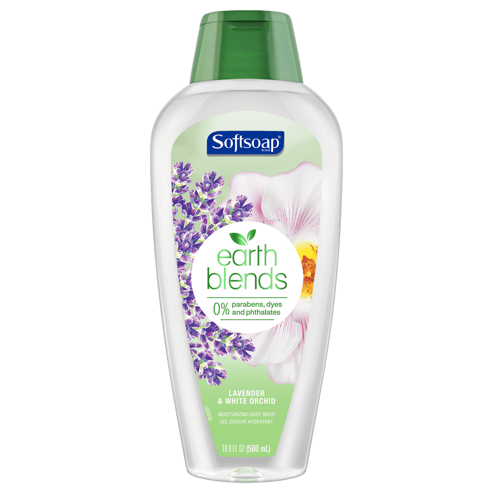 Softsoap Earth Blends Body Wash, Lavender & White Orchid, 16.9 Ounce ...