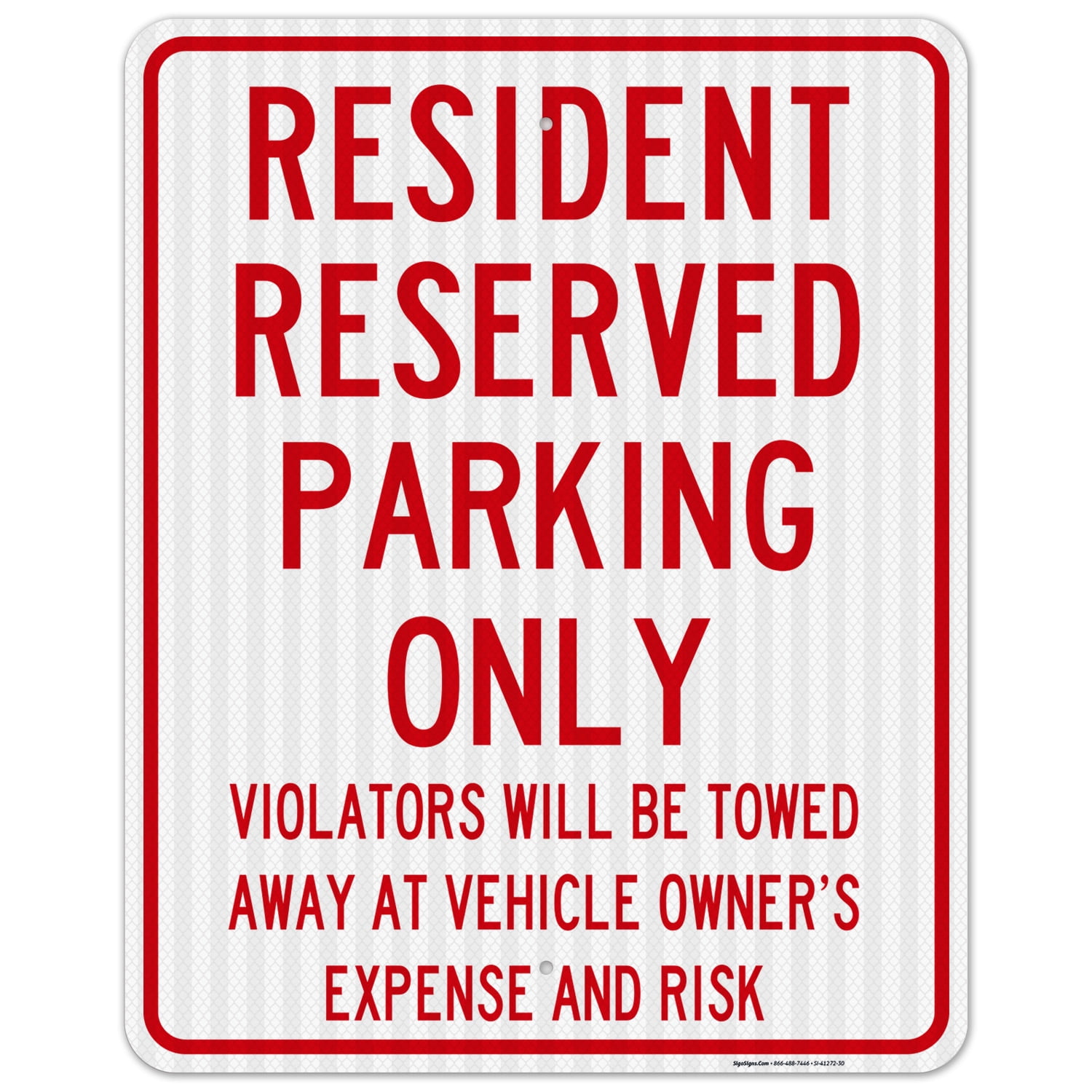 Resident Reserved Parking Only Sign, - Walmart.com