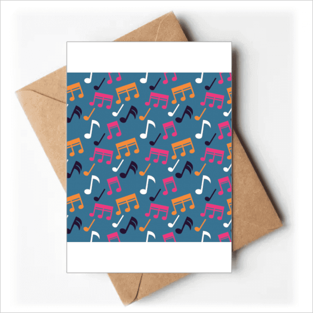 Colourful Music Notes Blue Greeting Cards You are Invited Invitations ...
