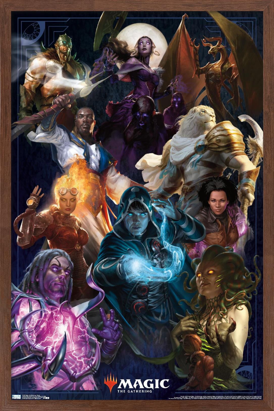 Magic: The Gathering - Group Wall Poster, 14.725" x 22.375", Framed ...